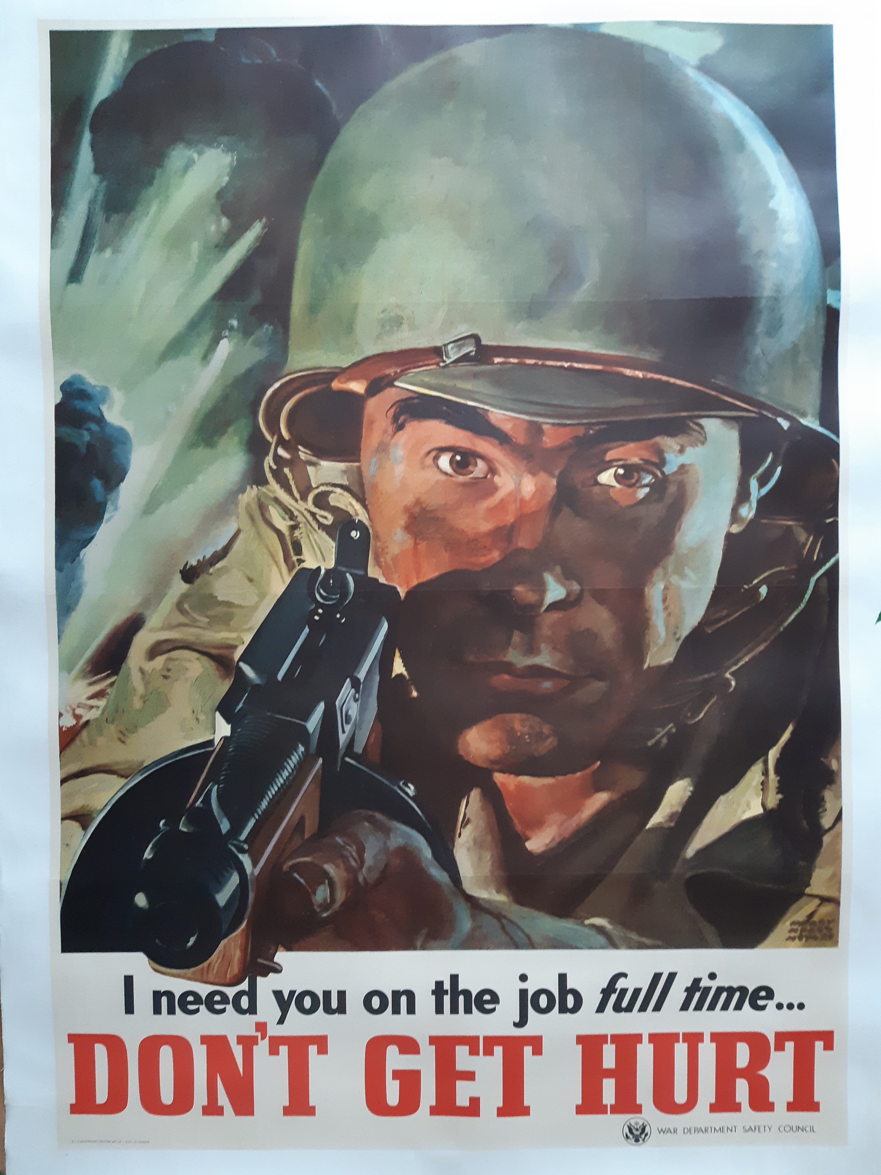 Beautiful Original American WWII Safety Poster - Dated 1943 ...