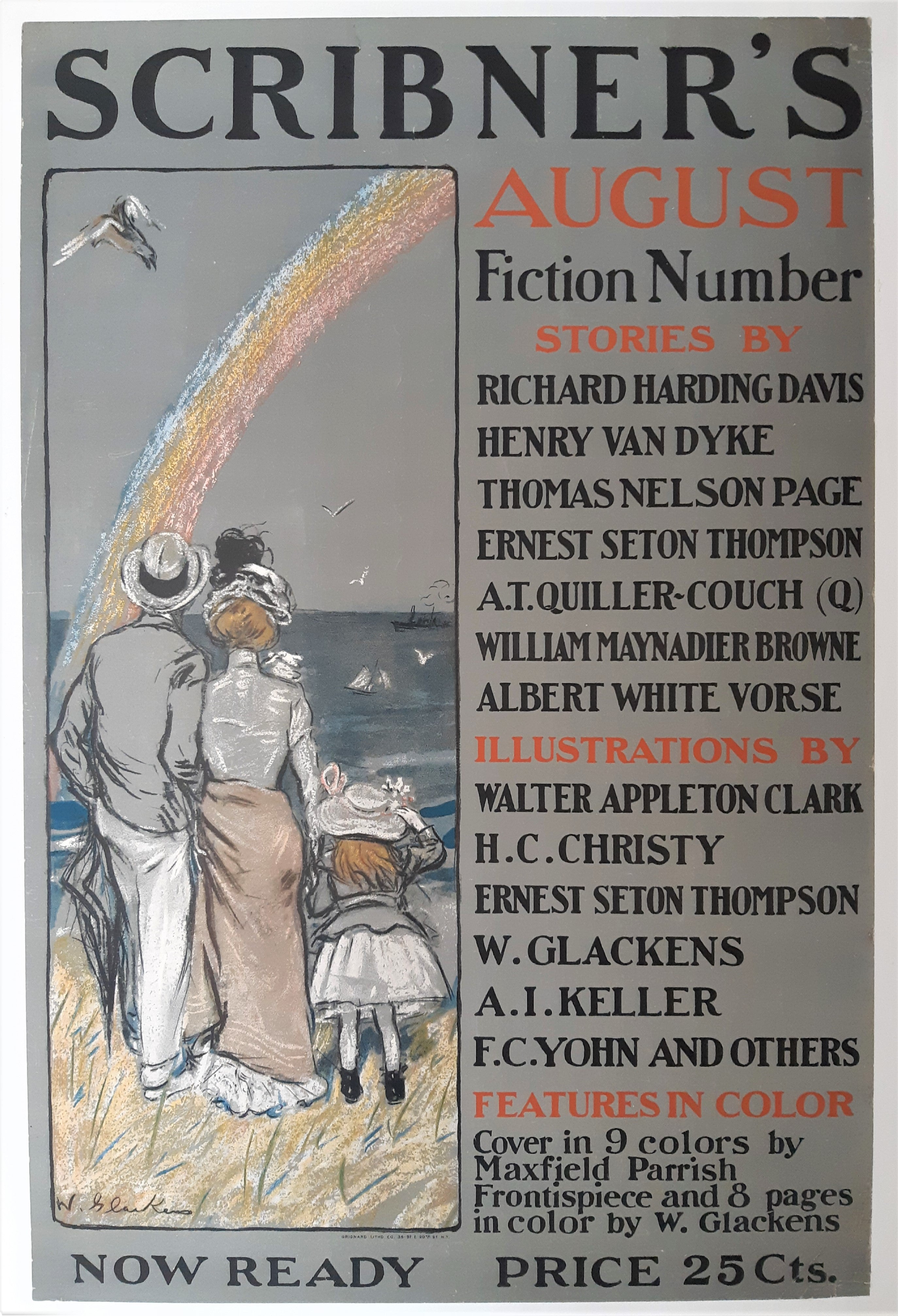 American Literary Poster, Scribner's for August 1899 – Rarevintageposters.com