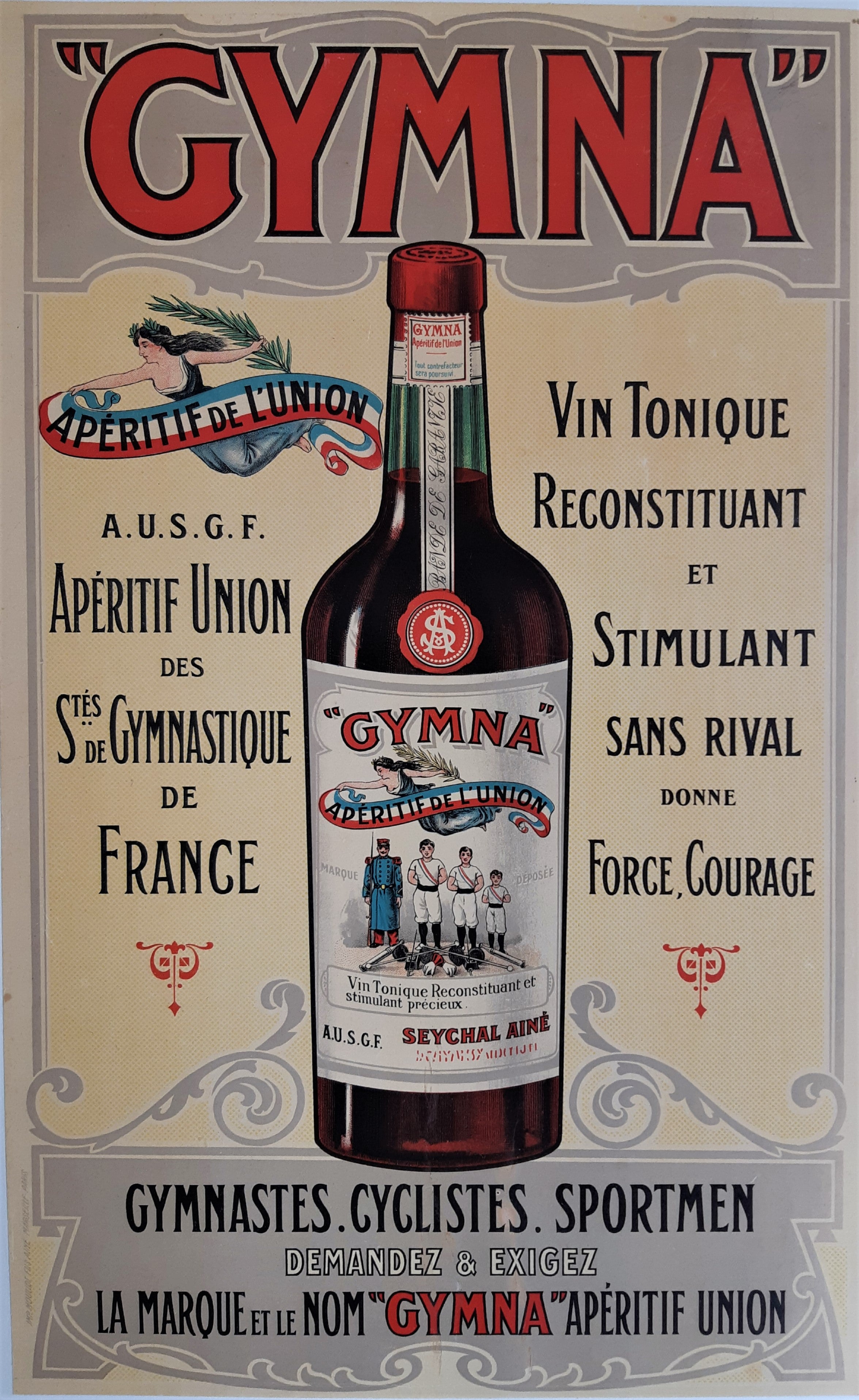Excellent Condition 1900s Fortified Wine Poster – Rarevintageposters.com