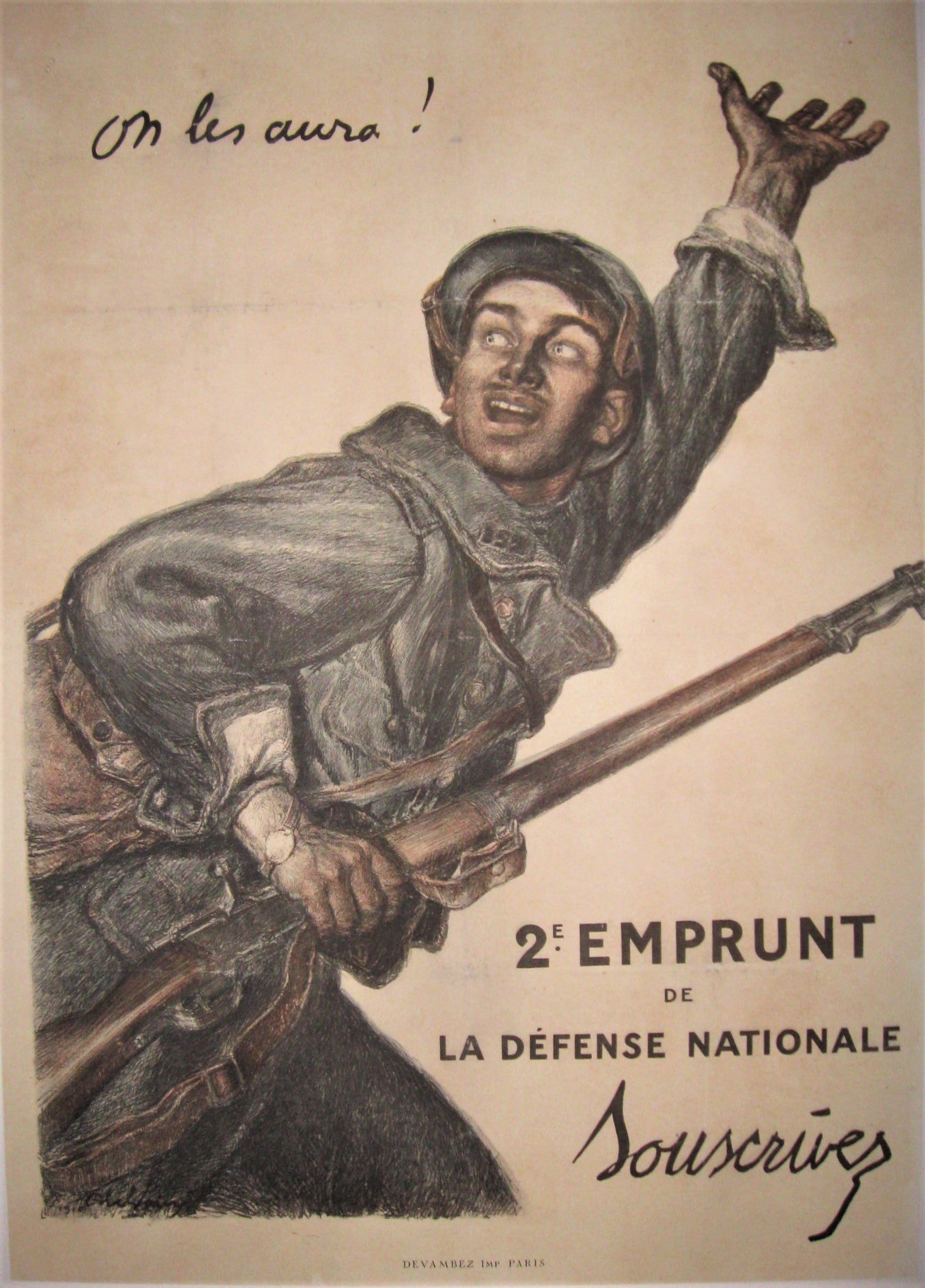 Iconic Original French Great War Poster "On Les Aura!" (We Will Get Th ...