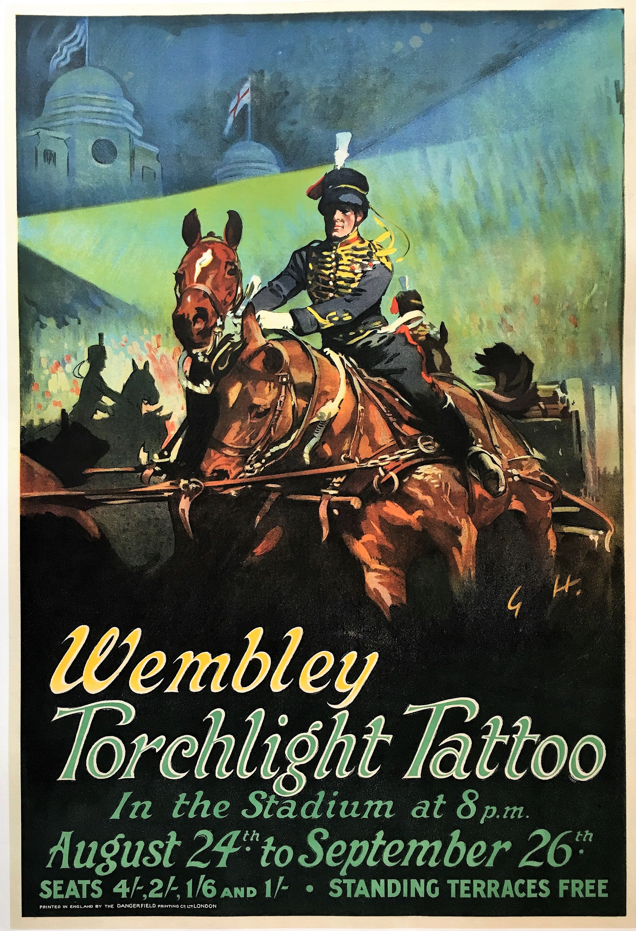 Original 1925 Wembley Torchlight Tattoo Poster – Rarevintageposters.com