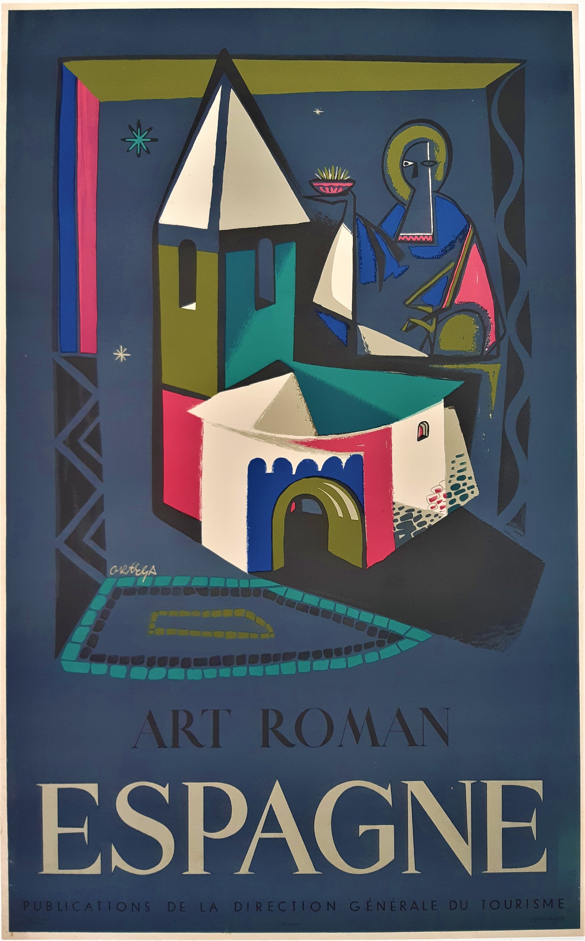 Original 1950s Spanish Travel Poster Featuring Roman Art ...