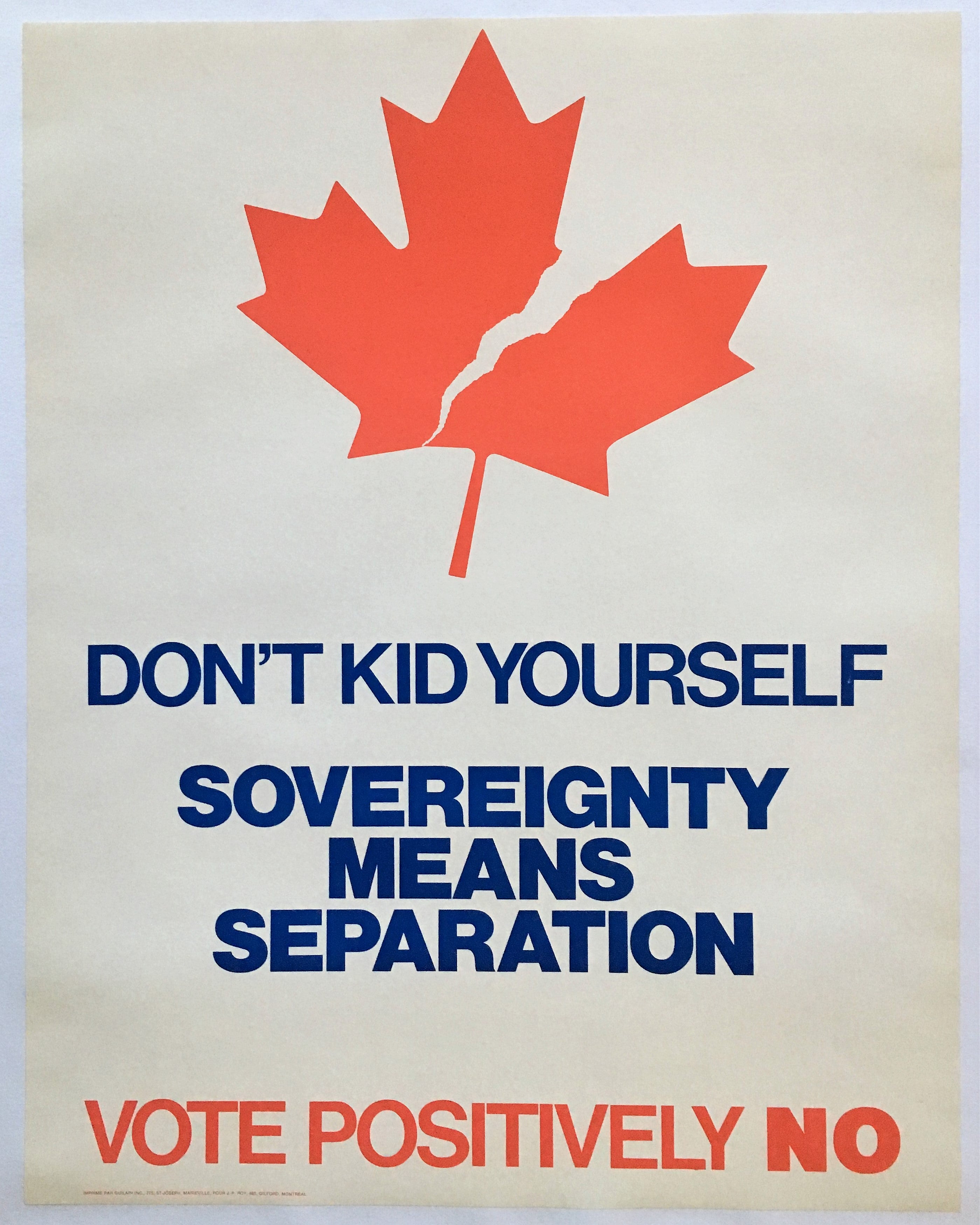 Original 1980 Quebec Referendum Poster – Rarevintageposters.com