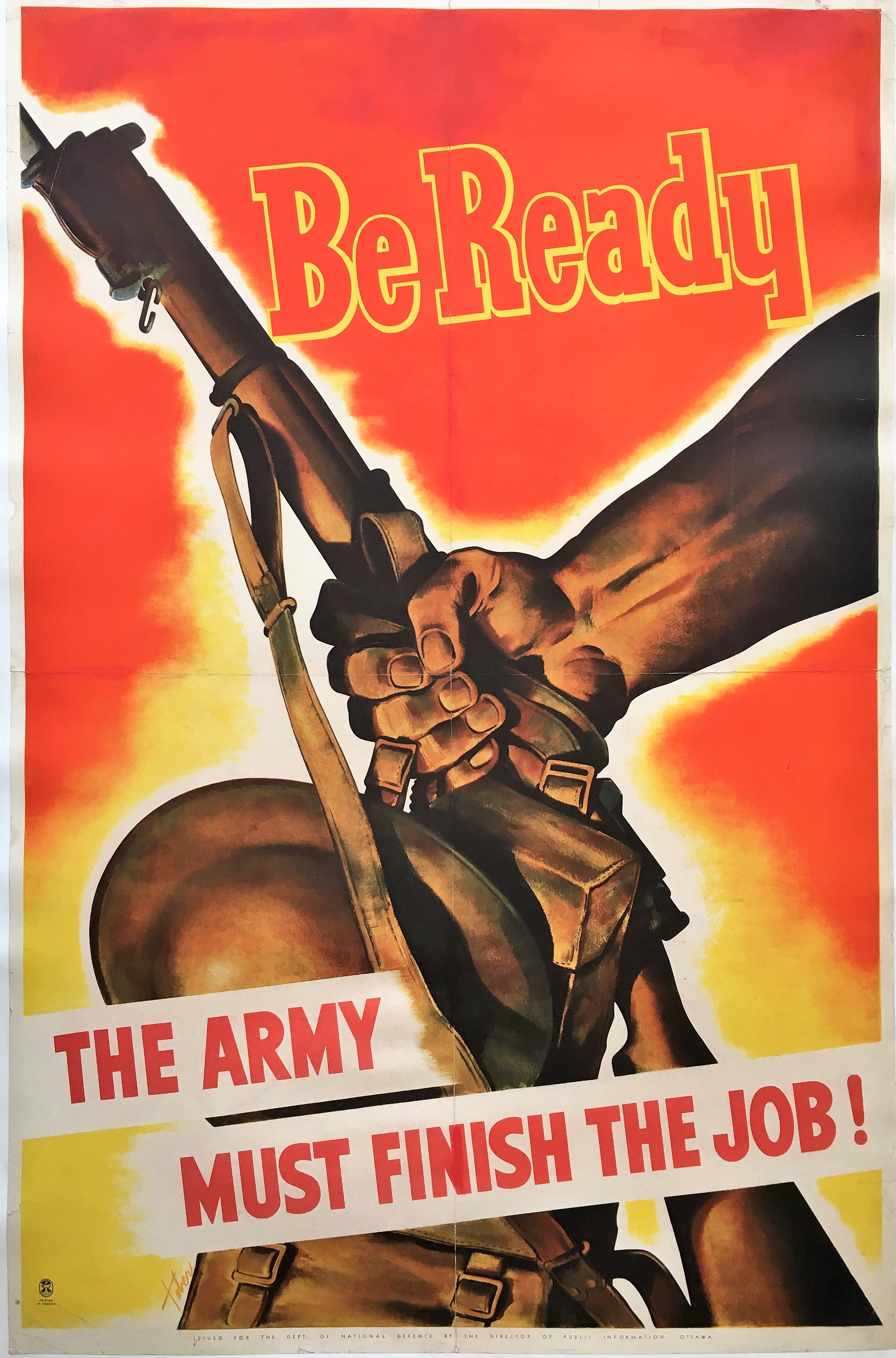 Original Canadian WWII Recruiting Poster "Be Ready ...