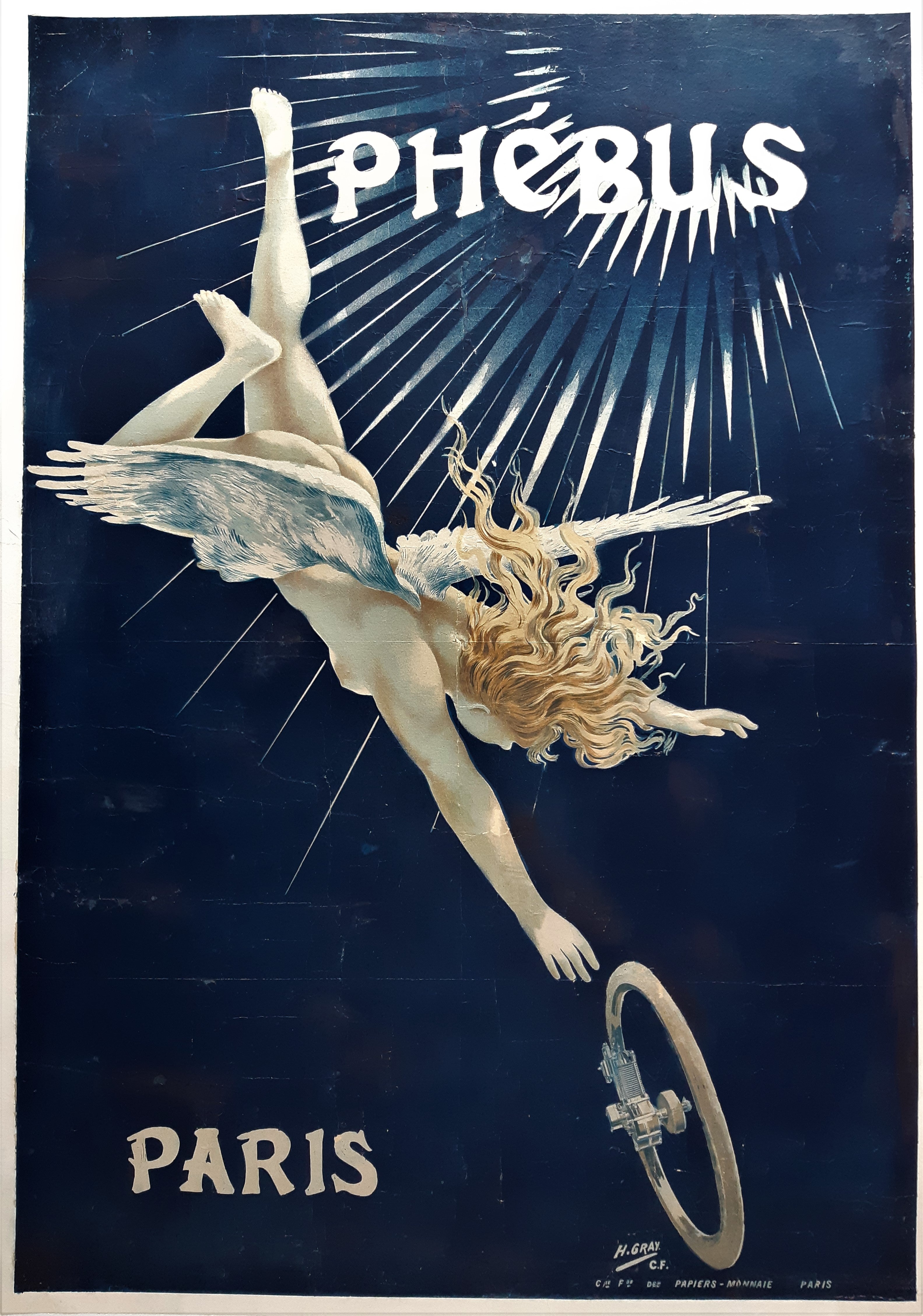 Original Scarce Phebus Paris 1896 Cycle Poster – Rarevintageposters.com