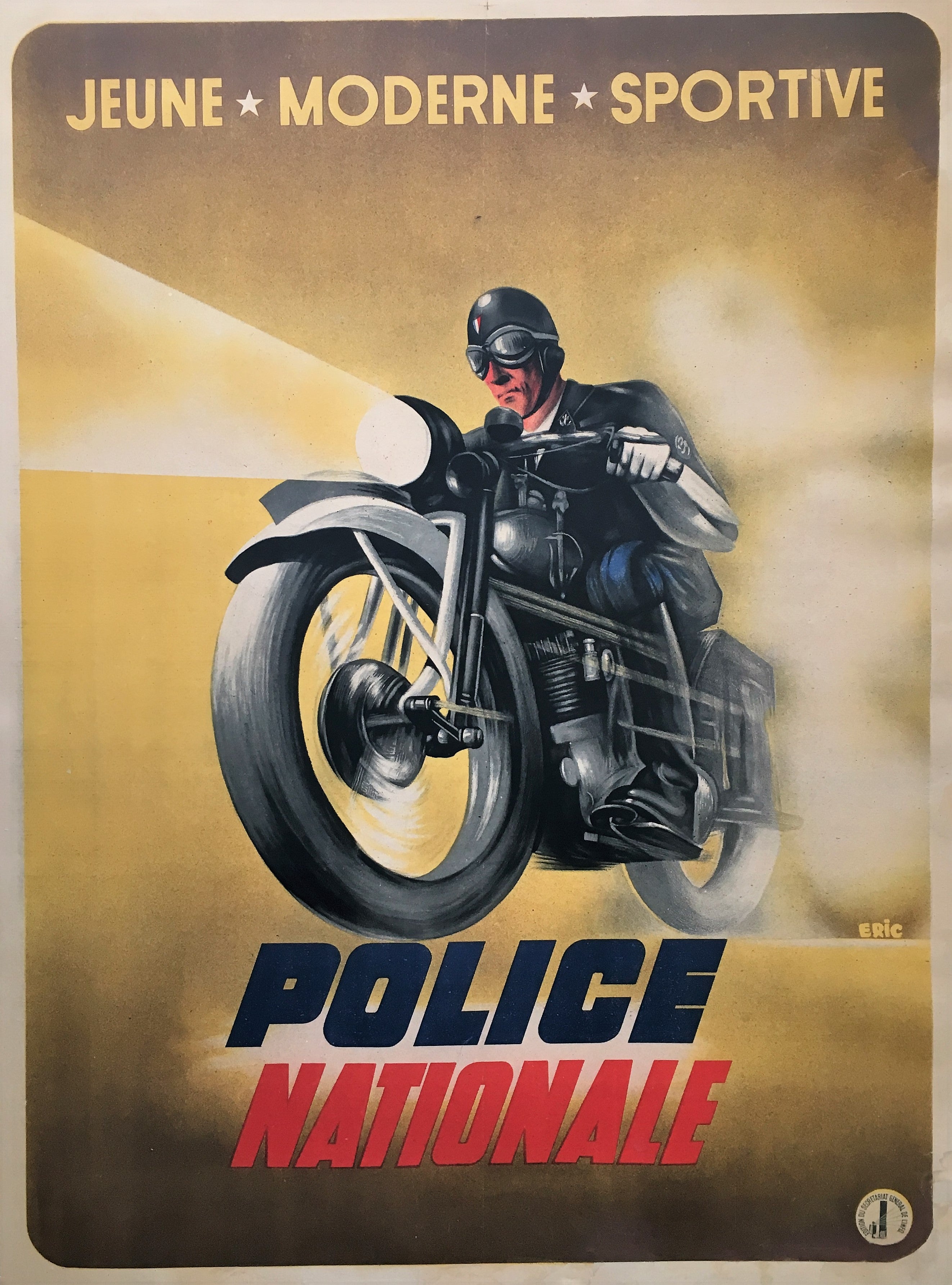 Original Vichy-French Second World War Motorcycle National Police Post ...