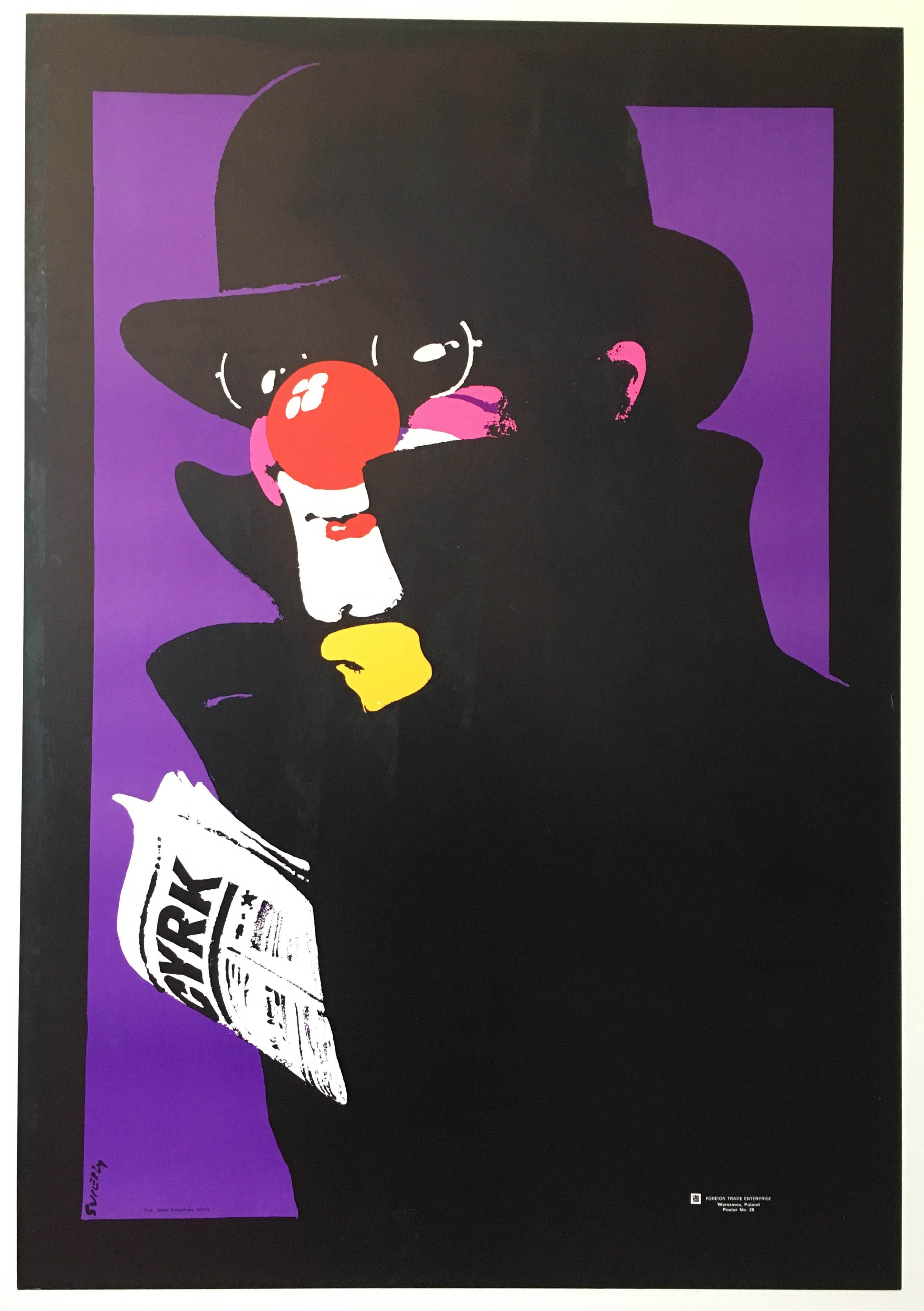 Polish Circus Poster, Cyrk, Spy Clown by Swierzy – Rarevintageposters.com