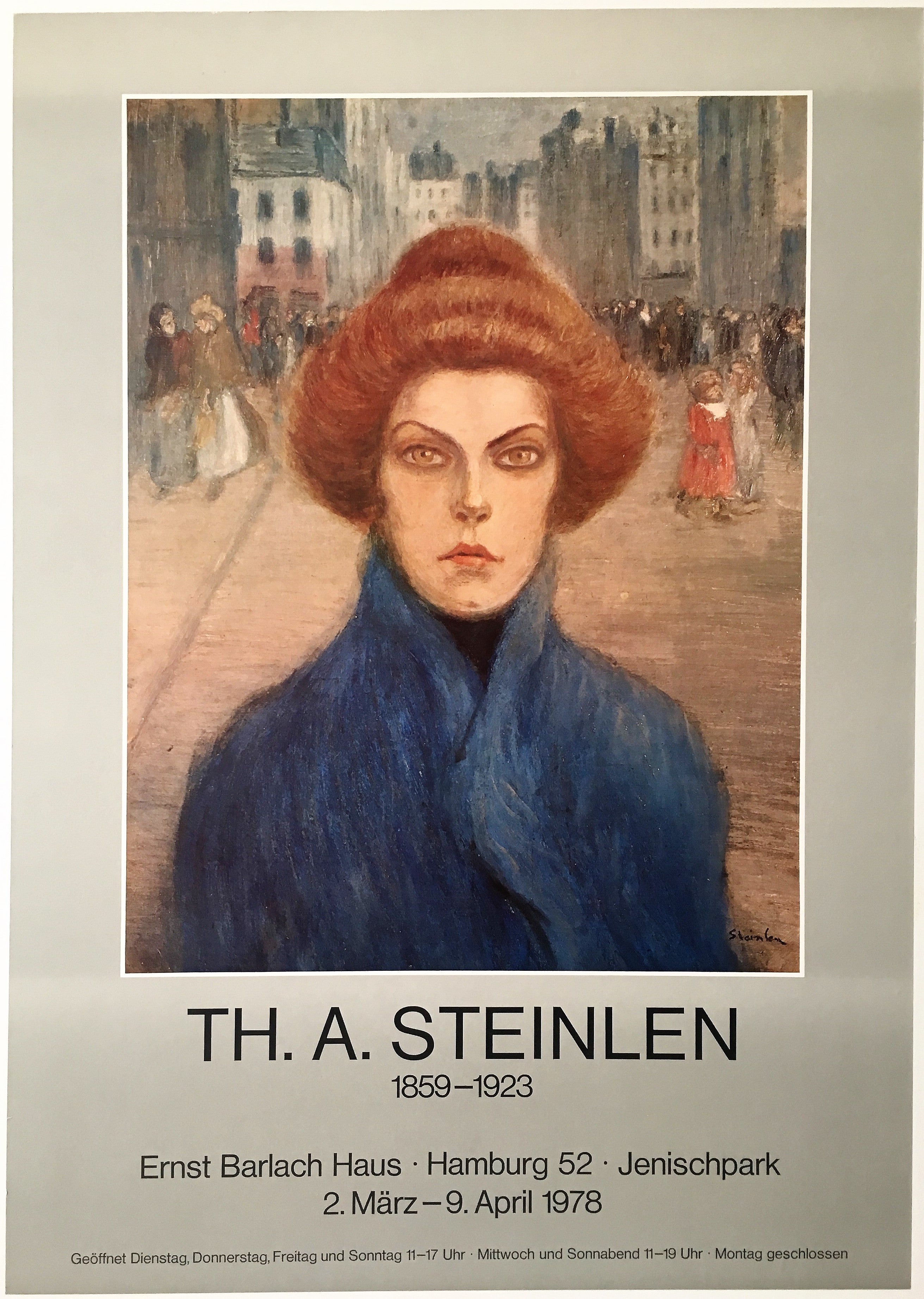 Théophile Alexandre Steinlen Exhibition Poster Hamburg Germany 1978 ...